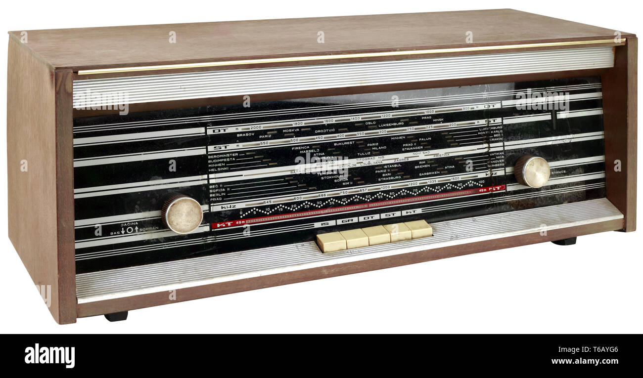 Wooden Radio Apparatus Cutout Stock Photo - Alamy