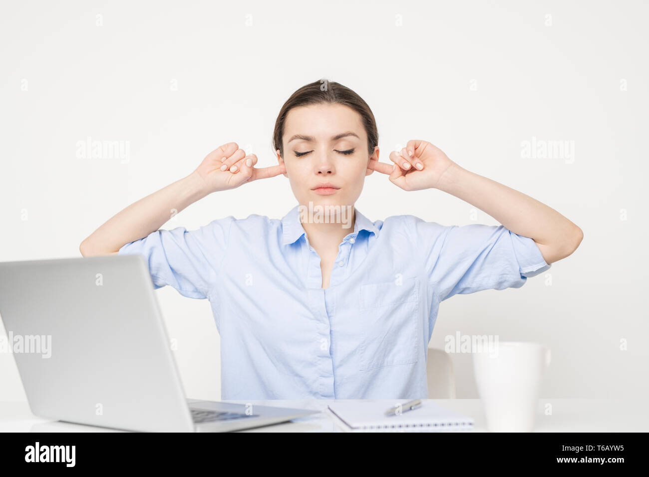 Don't want to listen Stock Photo - Alamy