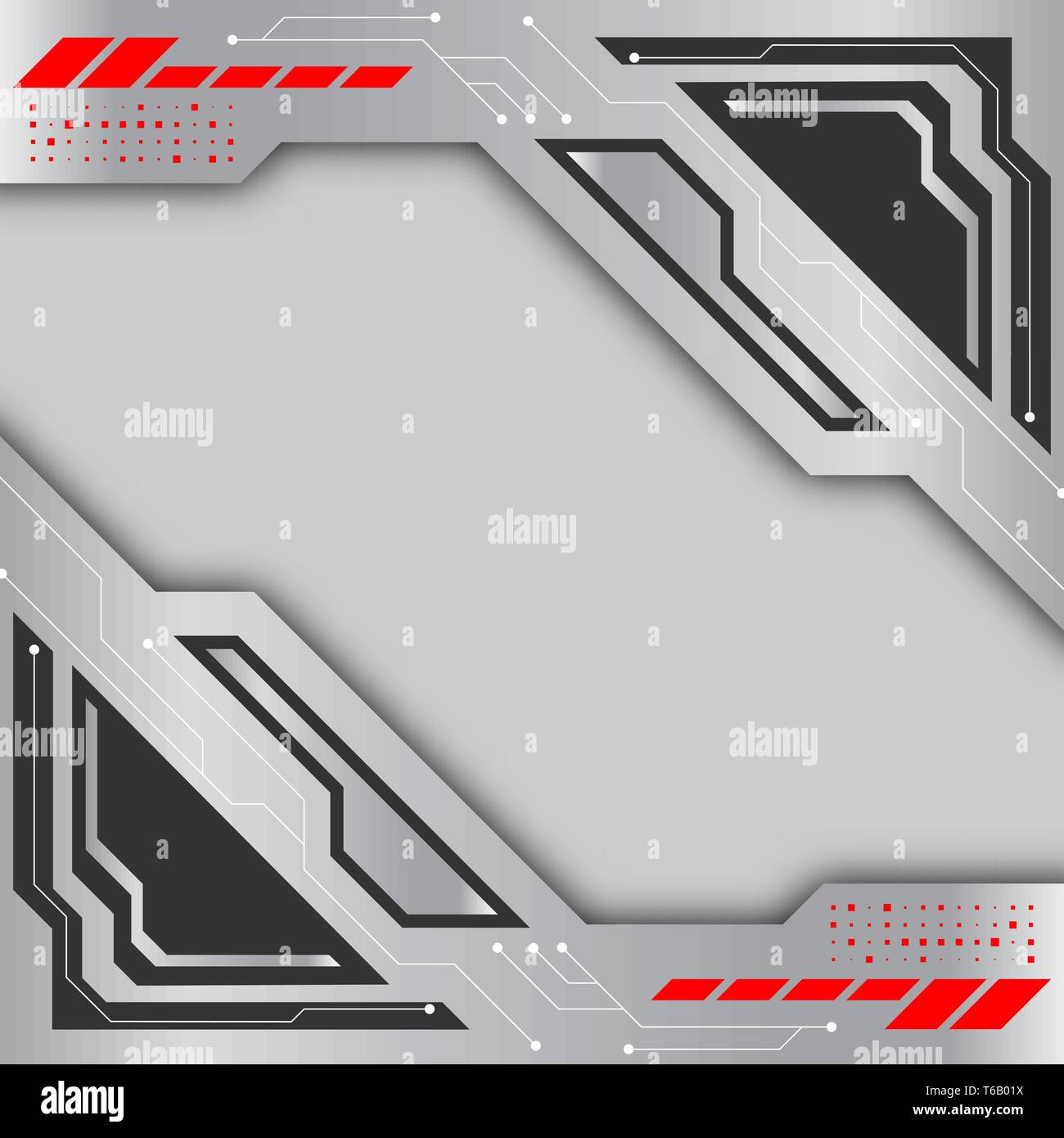 Gray and Silver color vector background. Digital technology abstract ...