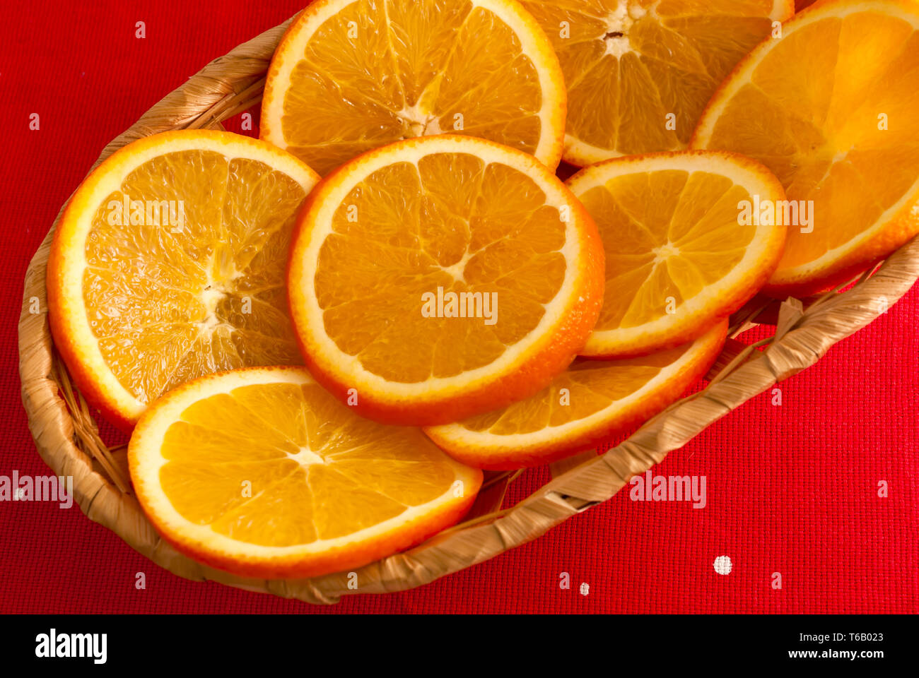 Orange in basket hi-res stock photography and images - Alamy