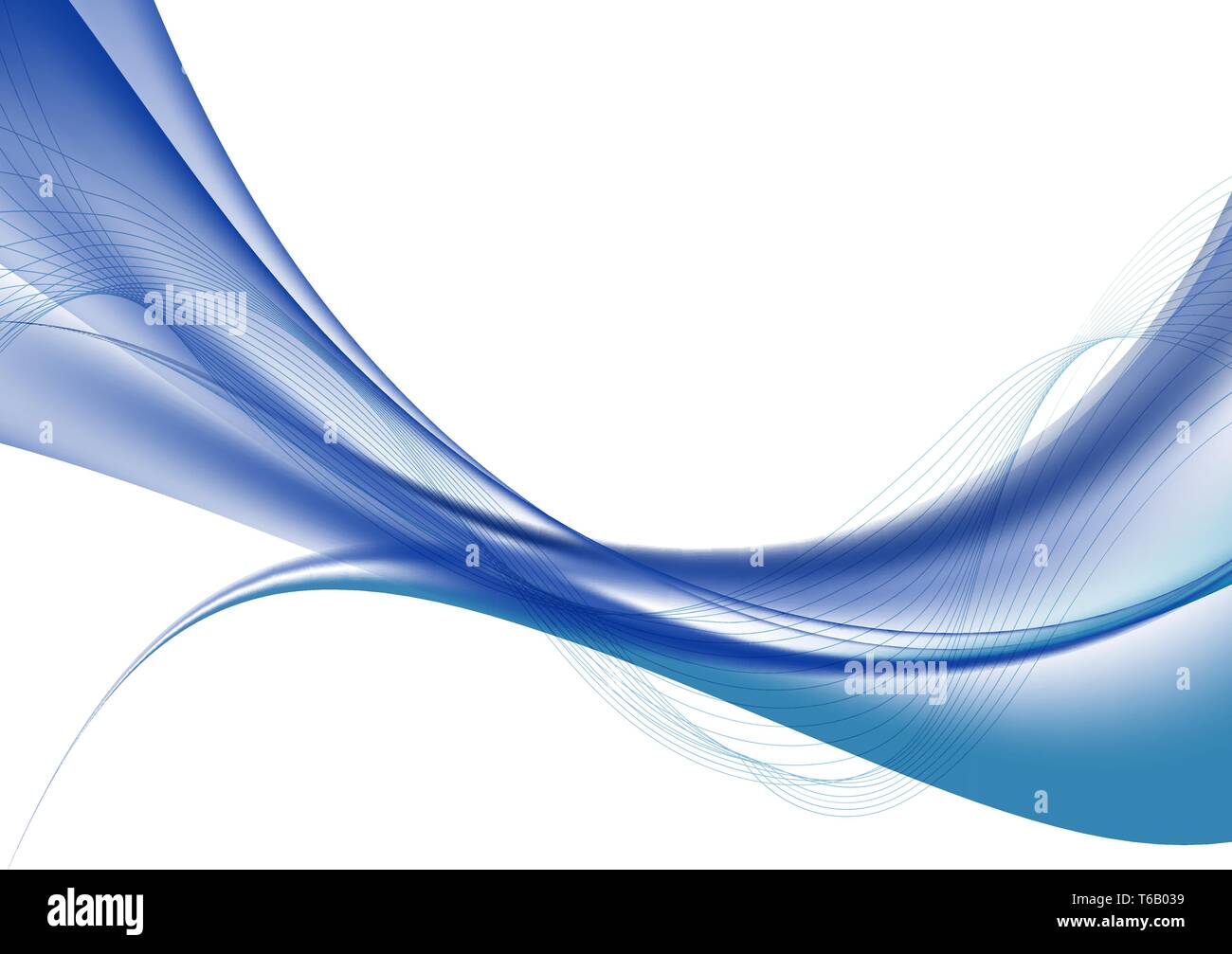 Blue color waves on white background vector illustration Stock Vector ...