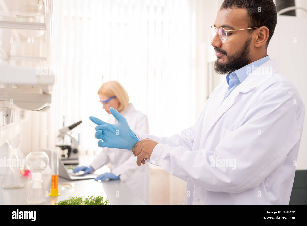Preparing for scientific experiment Stock Photo - Alamy