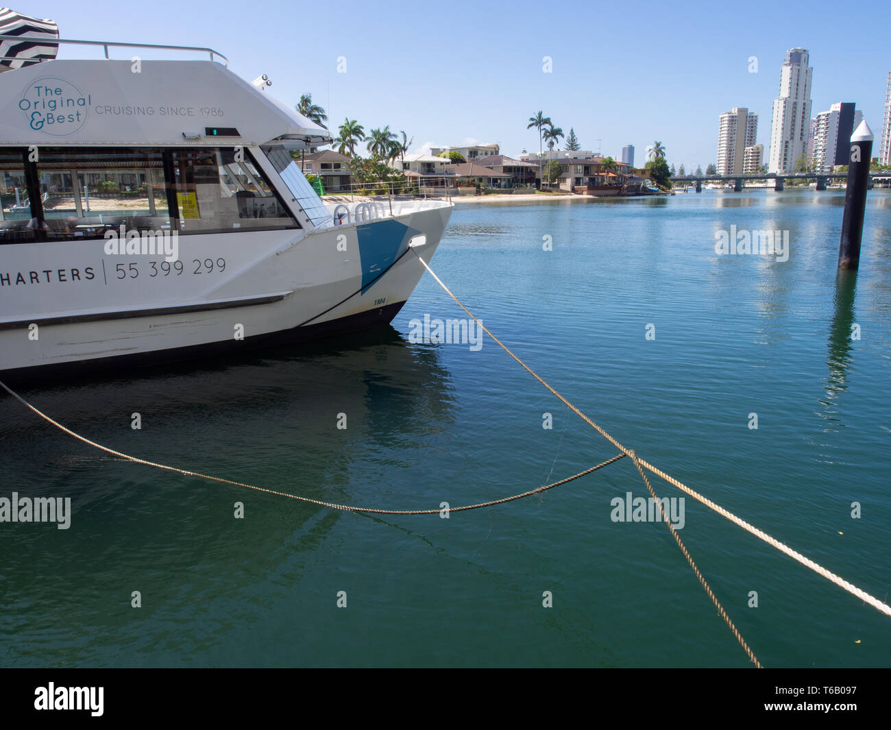 Gold Coast River Cruise Boat On The Nerang River Stock Photo - Alamy