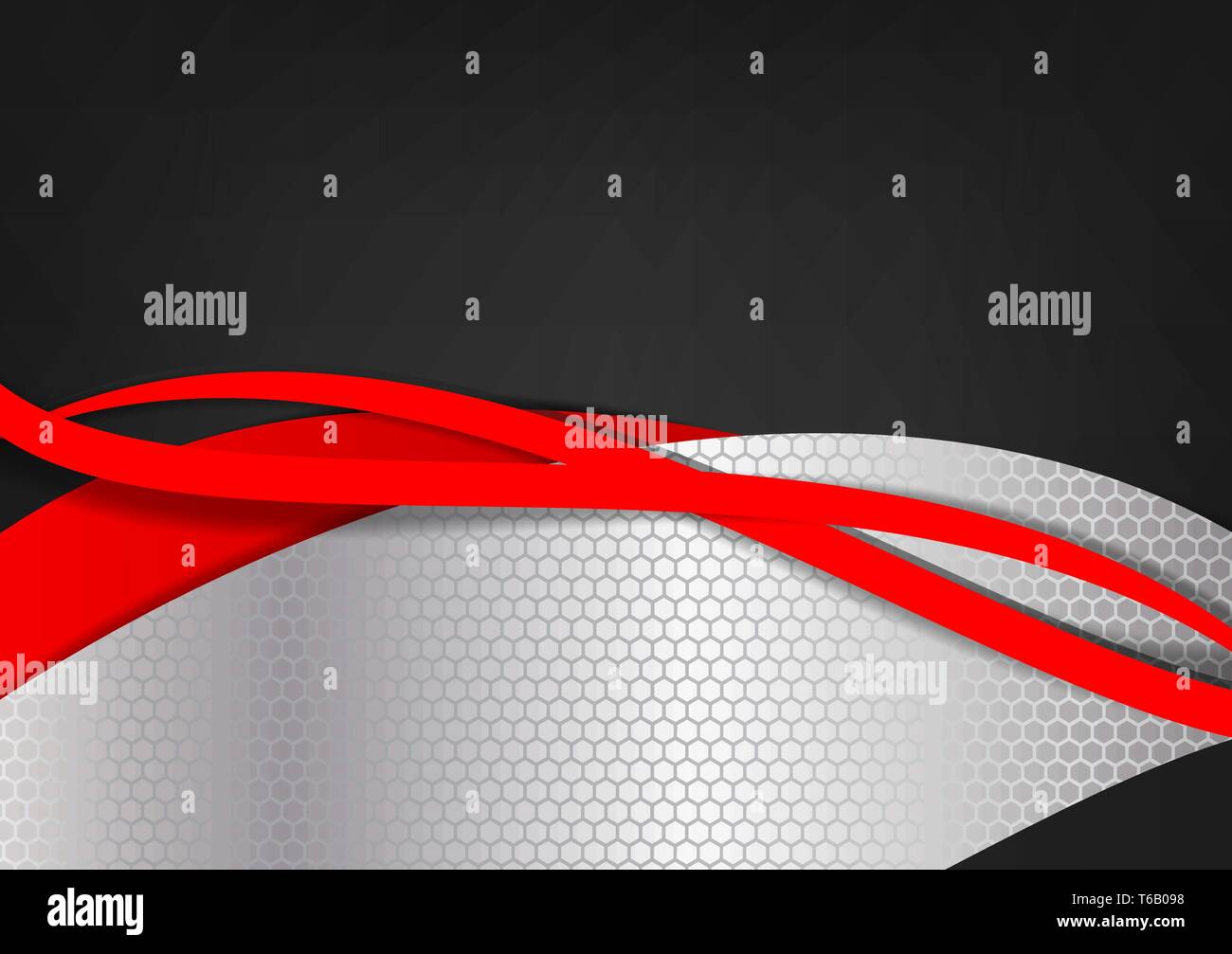 Geometric abstract vector background red, black and silver color Stock ...