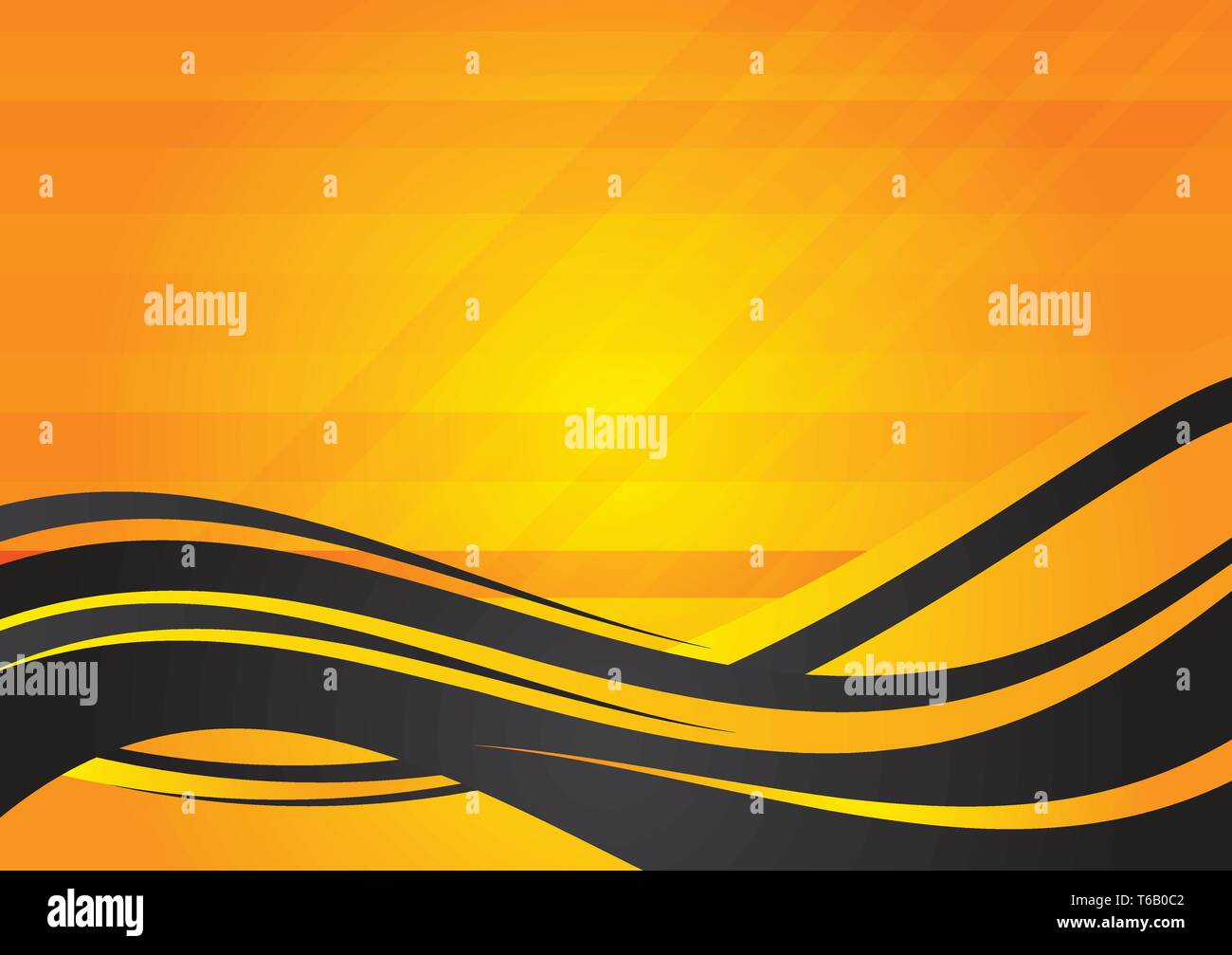 Orange and black geometric abstract vector background with copy space ...