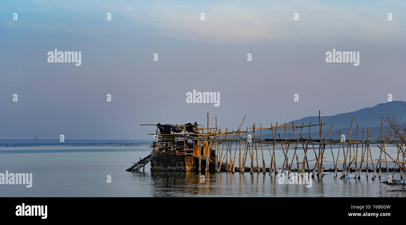 Salty Afera Lake in the Danakil Depression, Ethiopia Stock Photo - Alamy