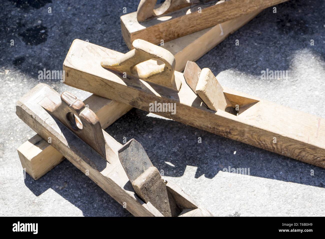 Traditional tools sculptor, wood, hammers and chisels for working stone ...
