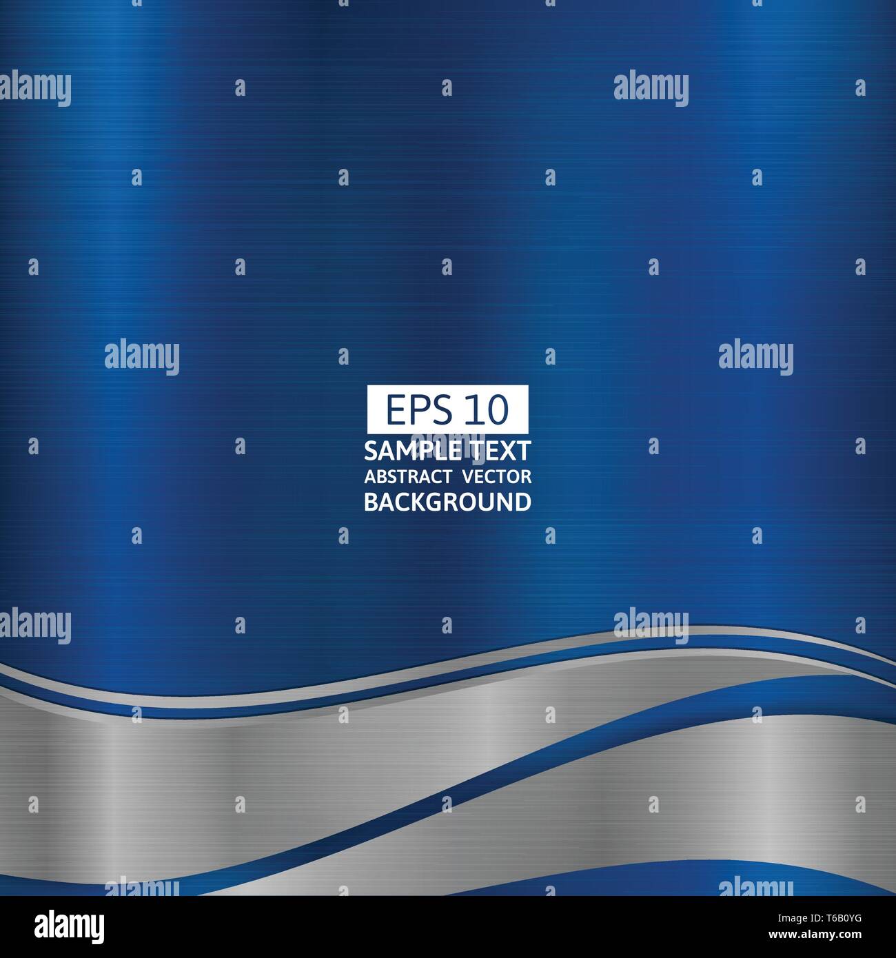 Metallic silver and blue geometric abstract background modern design ...