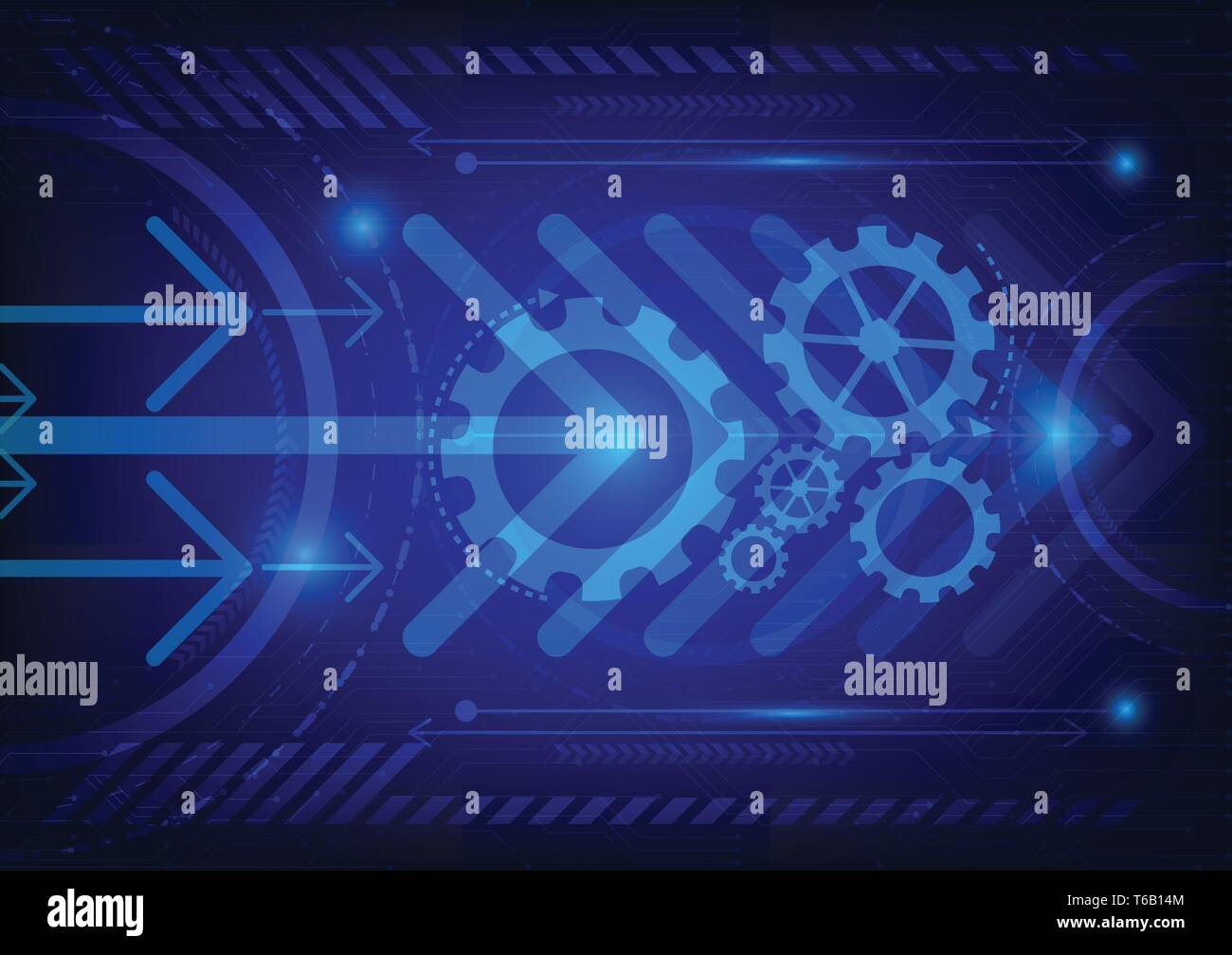 Dark blue color vector background. Digital technology abstract ...