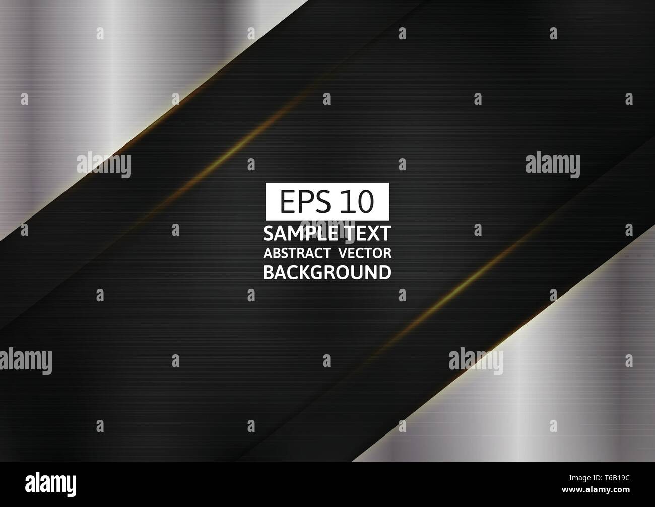 Metallic silver and black geometric abstract background modern design ...