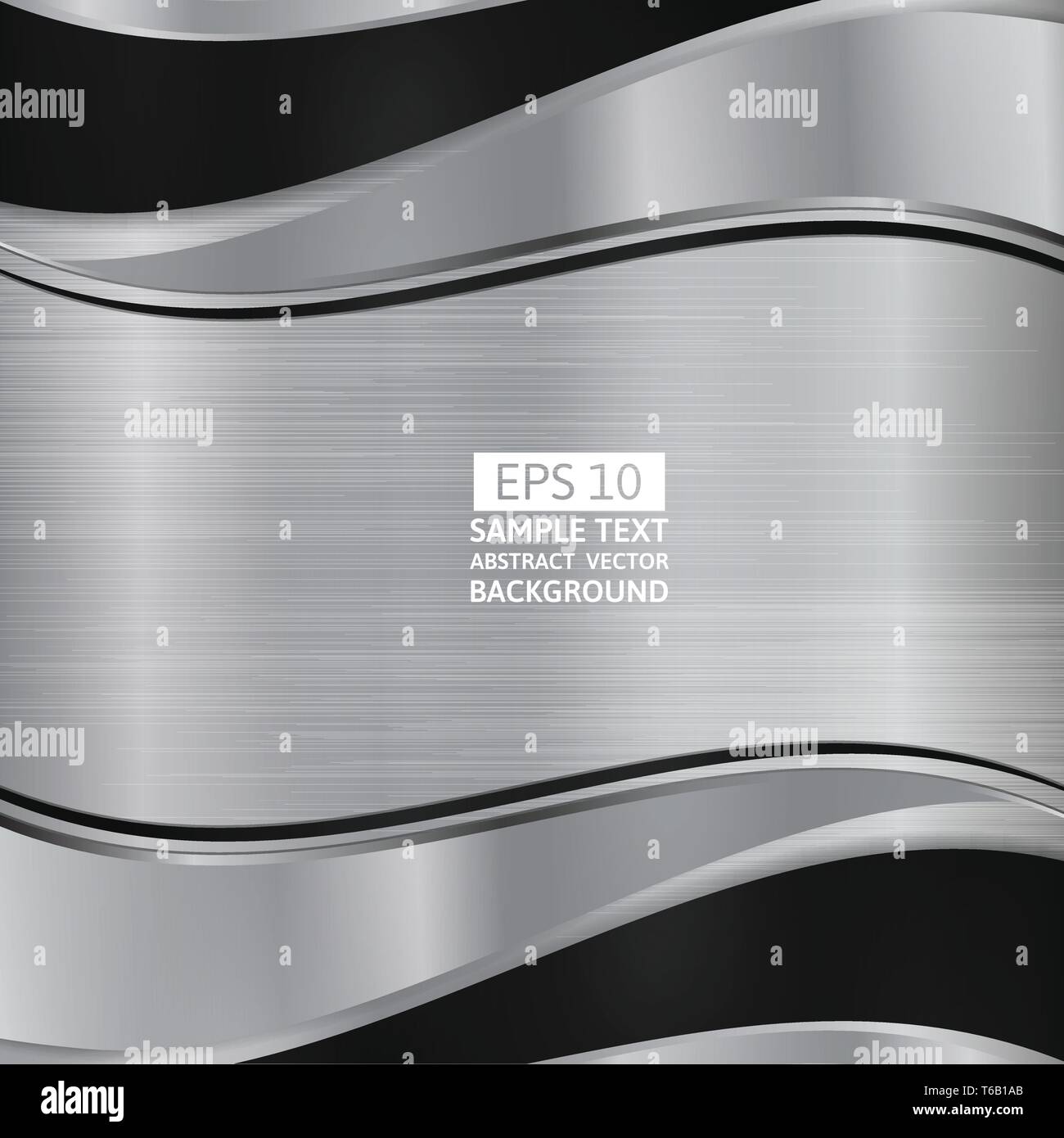 Metallic silver and black geometric abstract background modern design ...