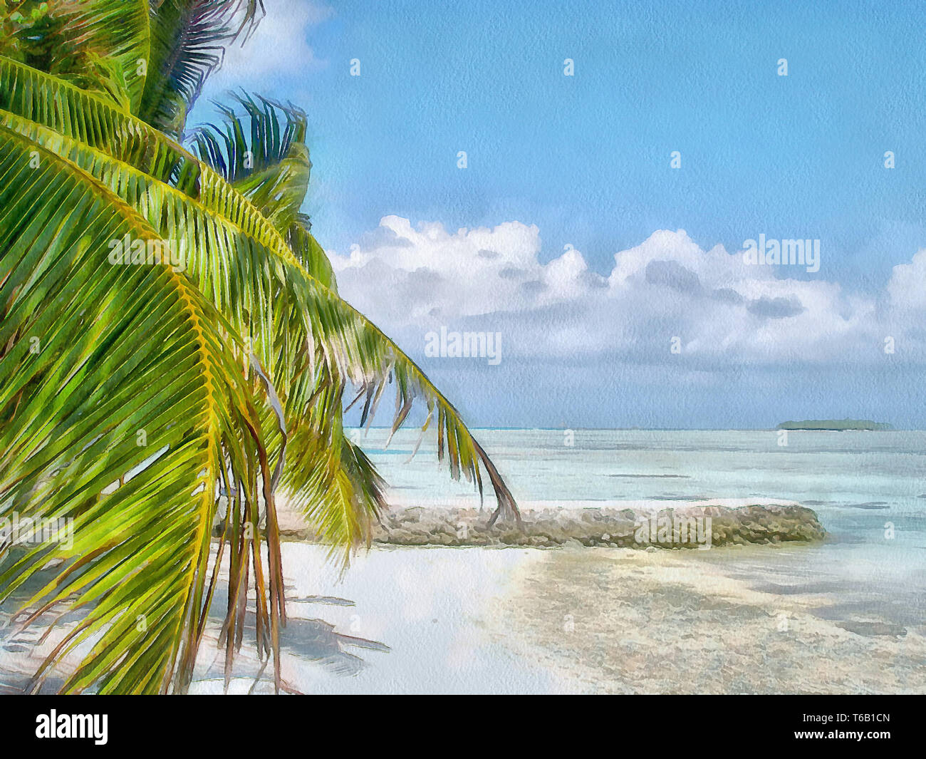 Maldives illustration hi-res stock photography and images - Alamy