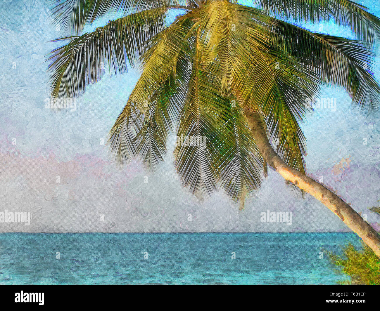 Beautiful Maldives. Illustration Stock Photo - Alamy