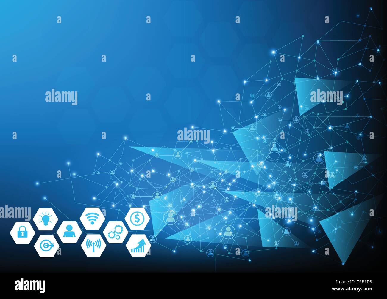 Technology Network Background for Business and Online Marketing. Vector ...