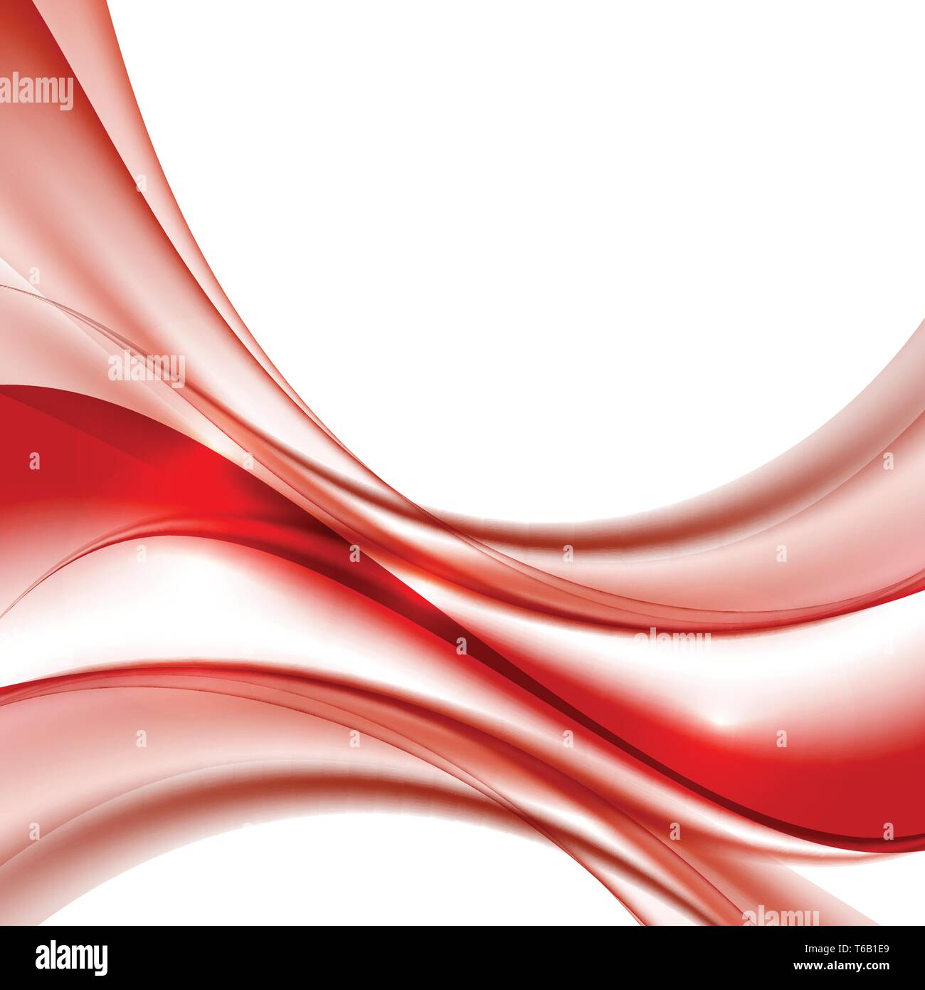 Red color waves on white background vector illustration Stock Vector ...