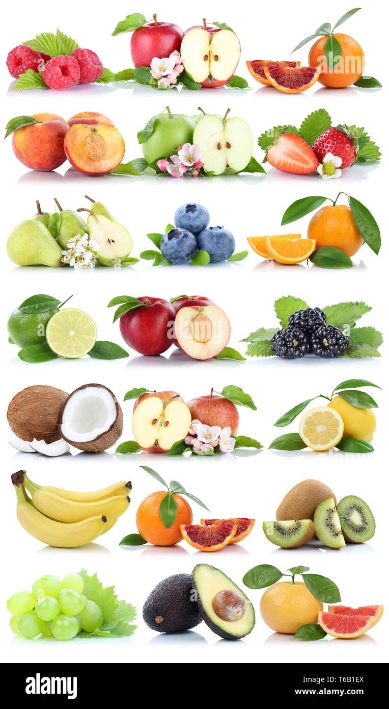 Different Fruits Background Photo Stock Photo - Alamy