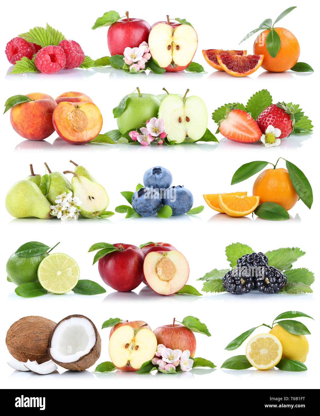 Different Fruits Background Photo Stock Photo - Alamy