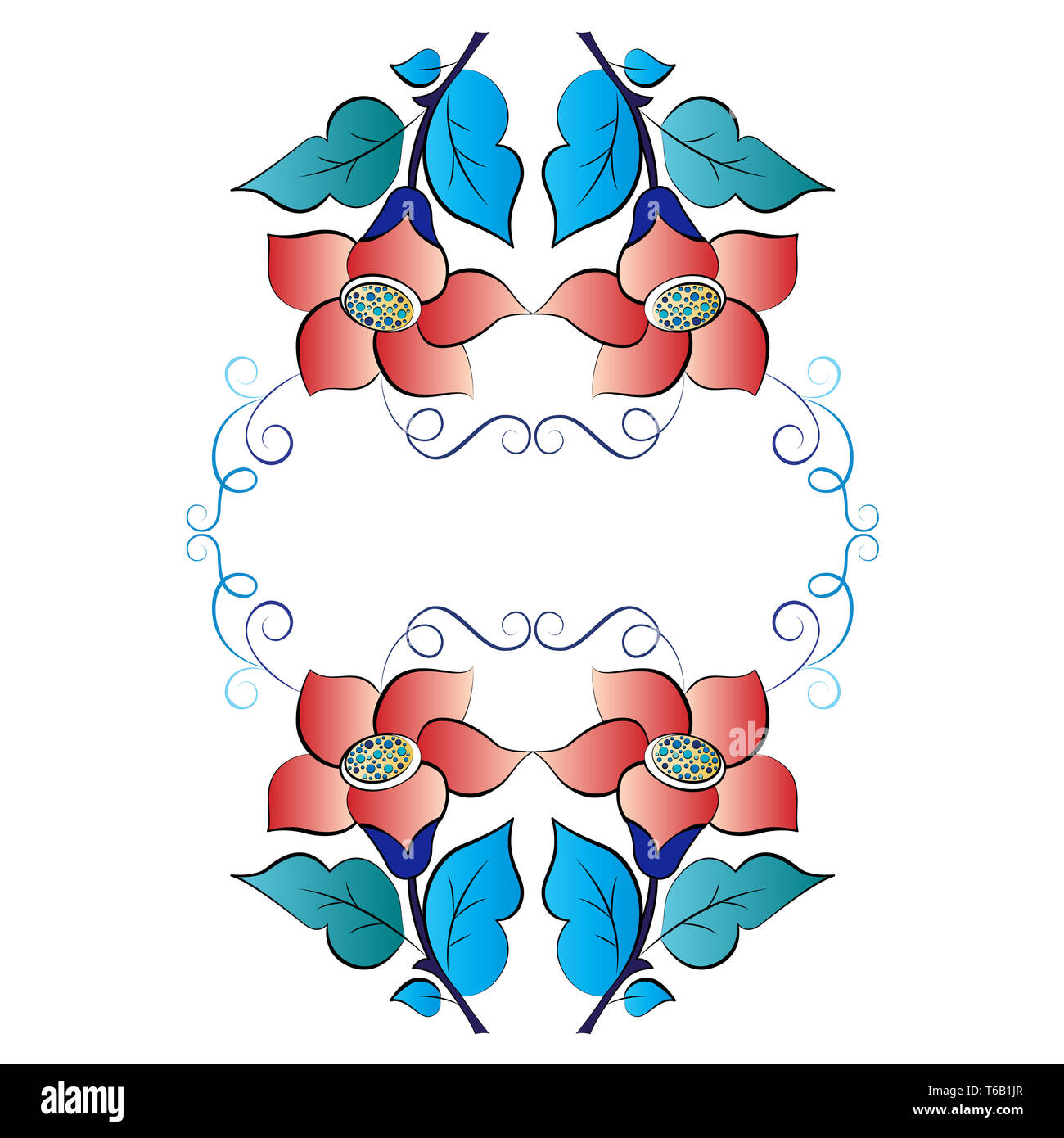 Blue decorative motifs Cut Out Stock Images & Pictures - Alamy