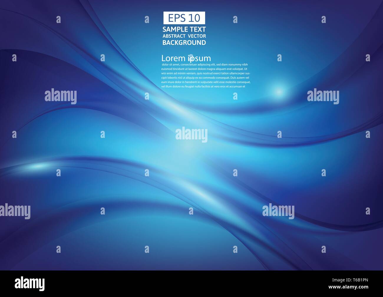 Blue color waves abstract background design. vector illustration Stock ...