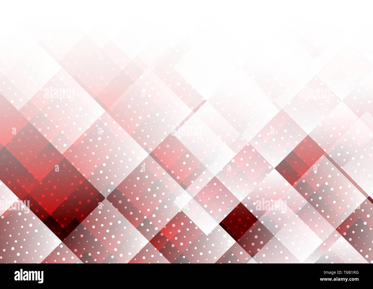 Geometric elements red color with dots abstract vector background Stock ...