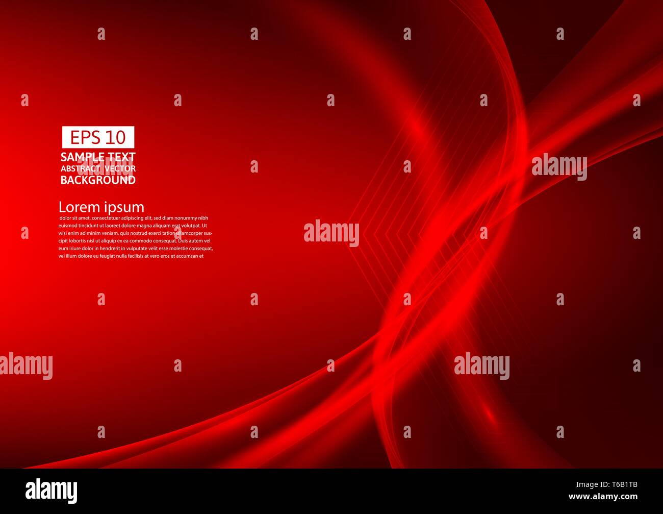 Red color waves abstract background design. vector illustration Stock ...