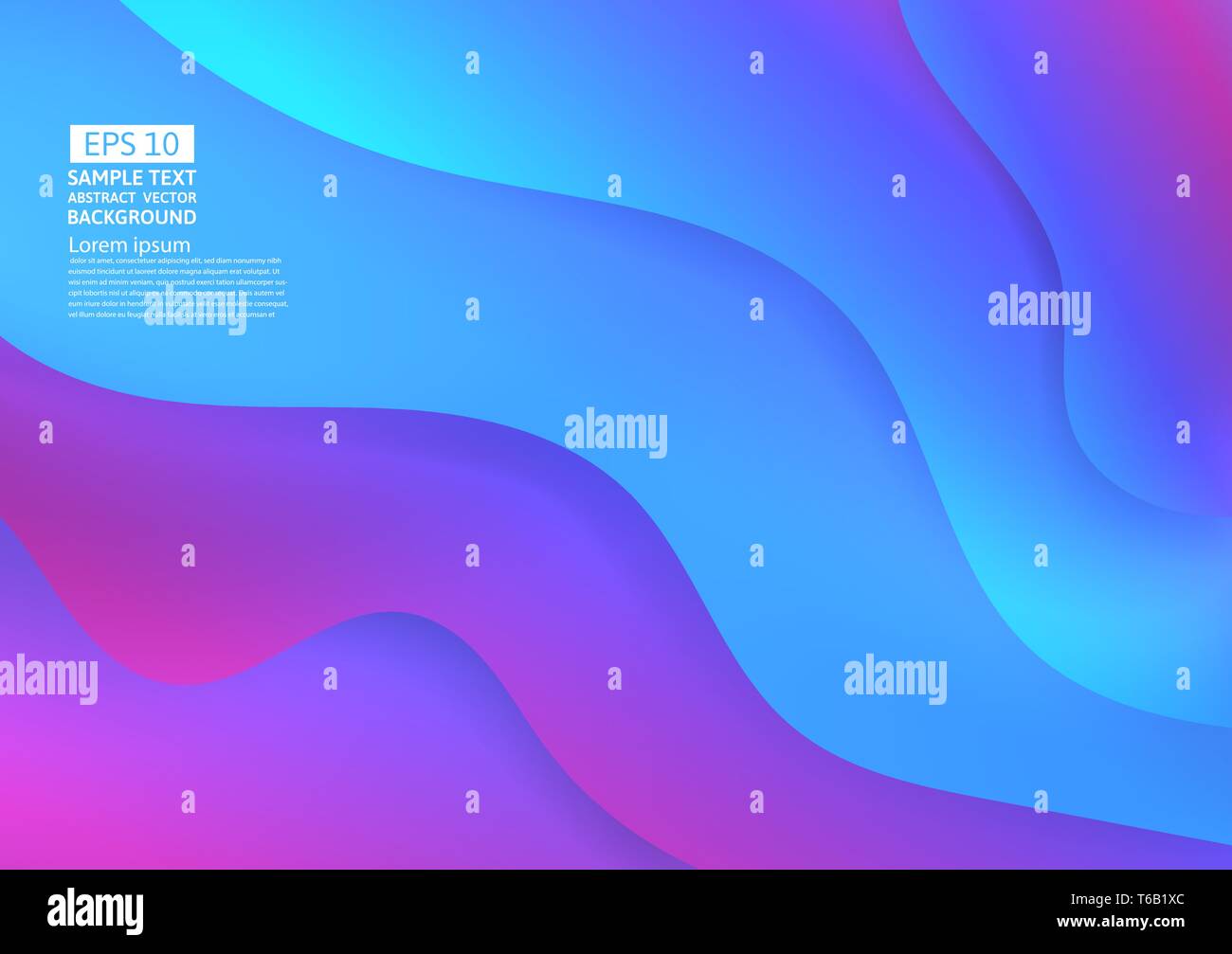 Colorful wave abstract background. Fluid gradient shapes composition ...