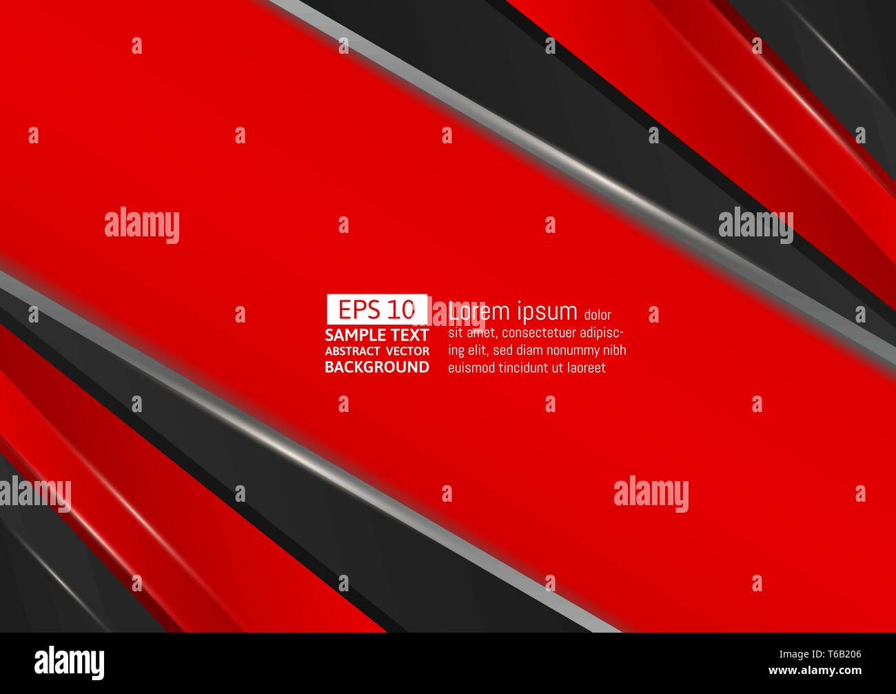 Red and silver color geometric abstract background vector illustration ...