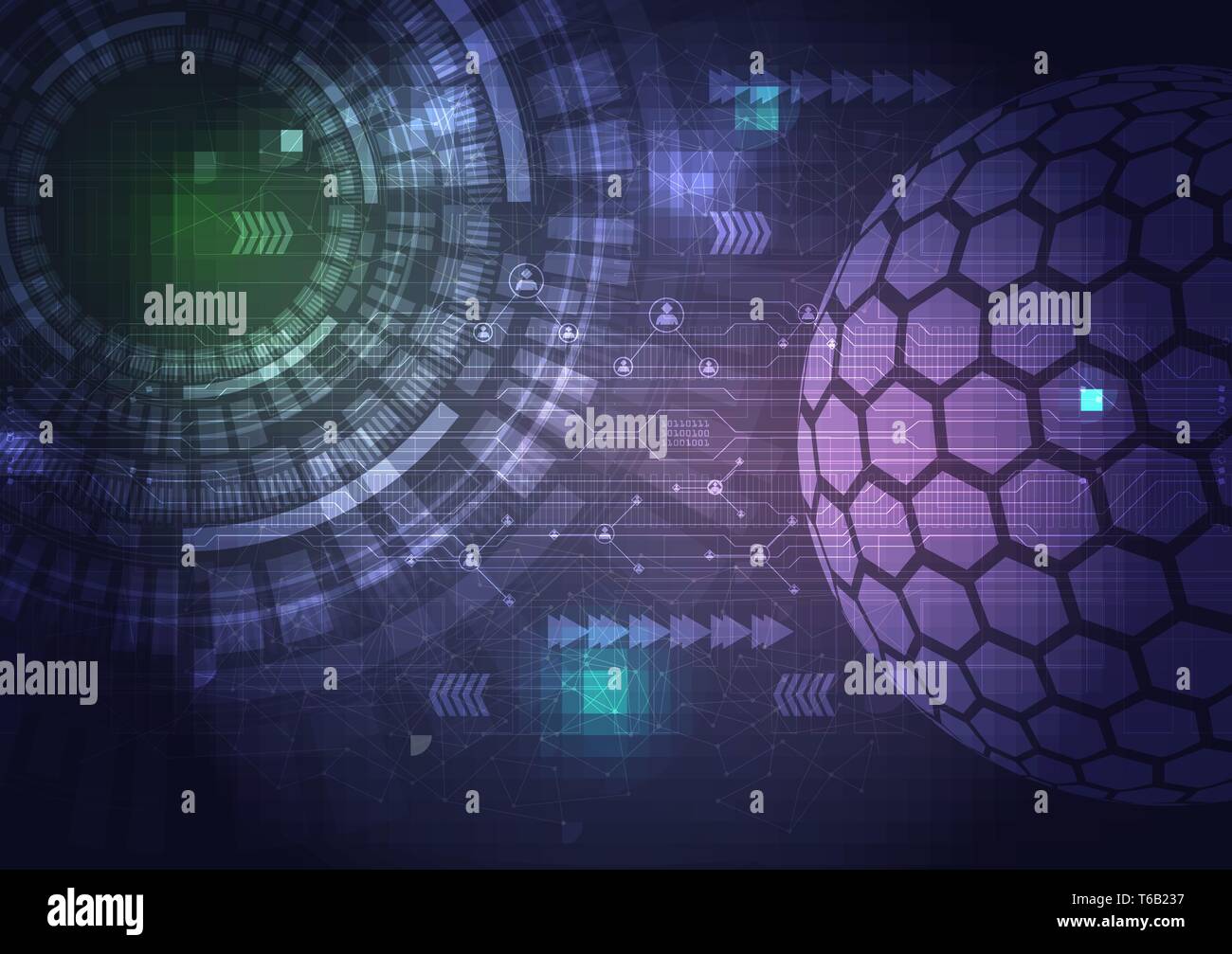 Digital technology circuit abstract background. Vector illustratio ... Digital technology circuit abstract background. Vector illustratio ...