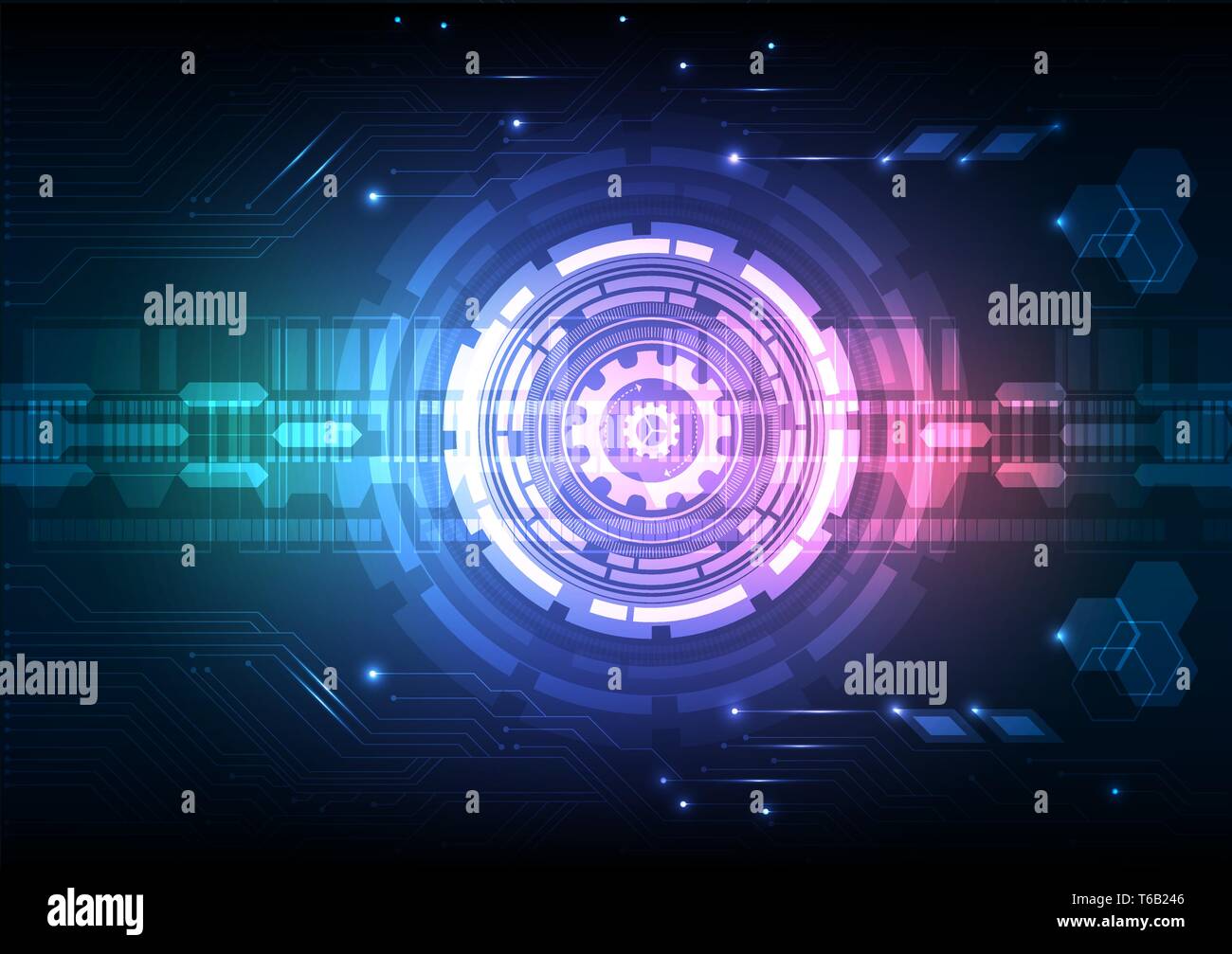 Digital Technology Circuit Abstract Background Vector Illustration ...