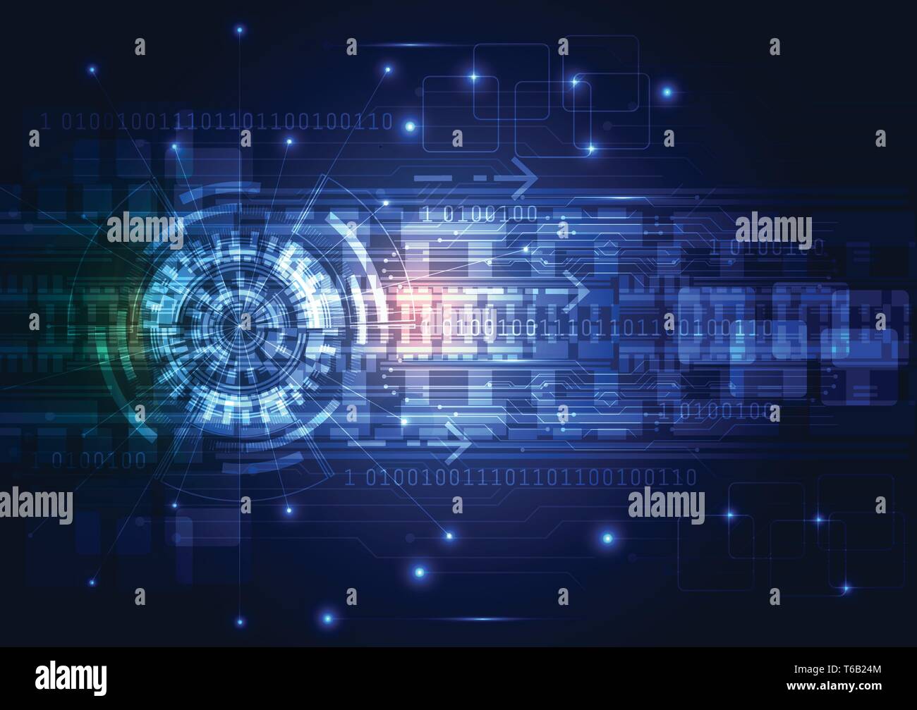 Digital Technology Circuit Abstract Background Vector Illustration ...