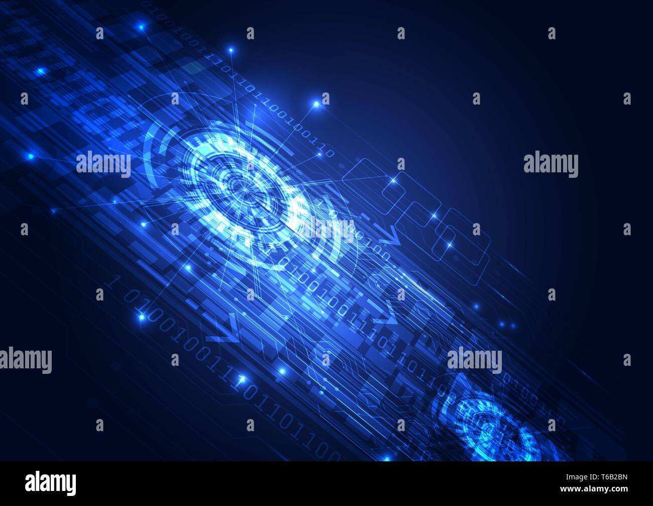 Digital technology circuit abstract background. vector illustration ...