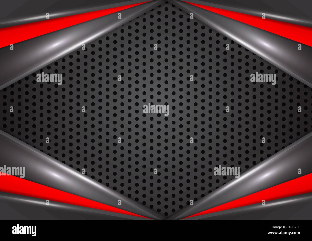 Geometric red and black color abstract background vector illustration ...