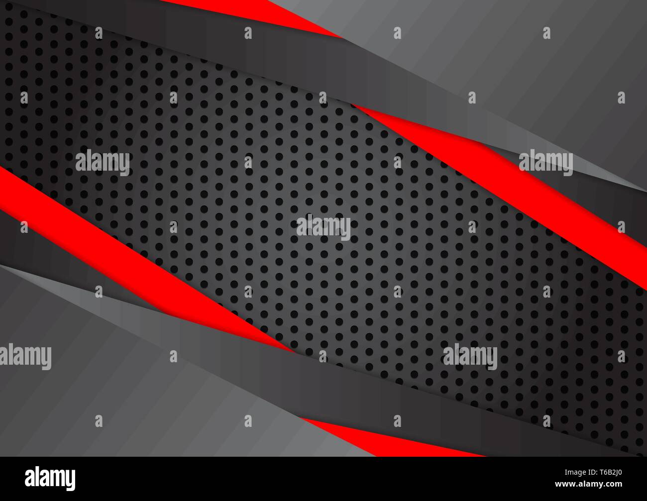 Vector black and red triangle is overlap abstract background with copy ...