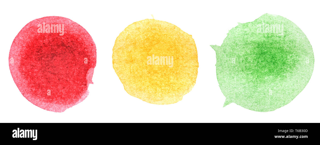 Watercolor hand painted circle shape Stock Photo - Alamy