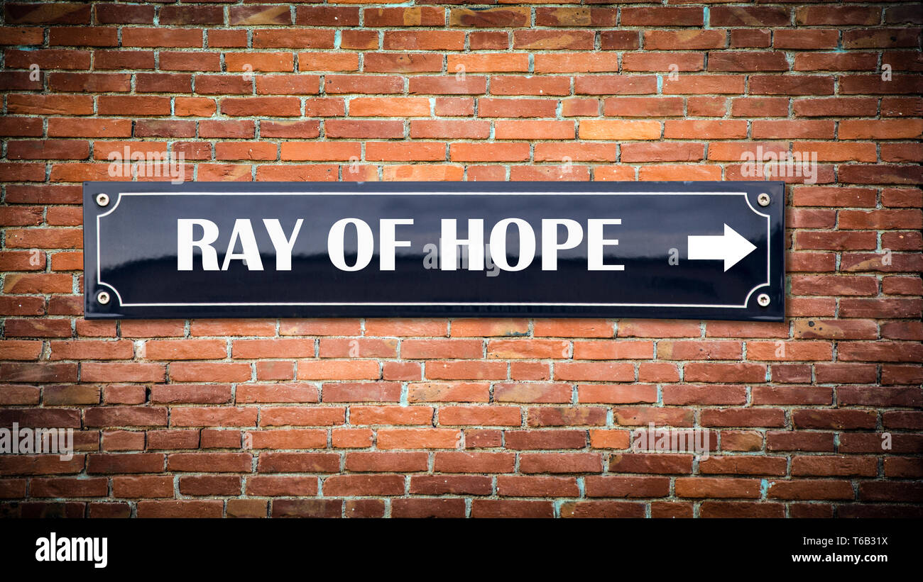 Street Sign the Direction Way to Ray of Hope Stock Photo - Alamy