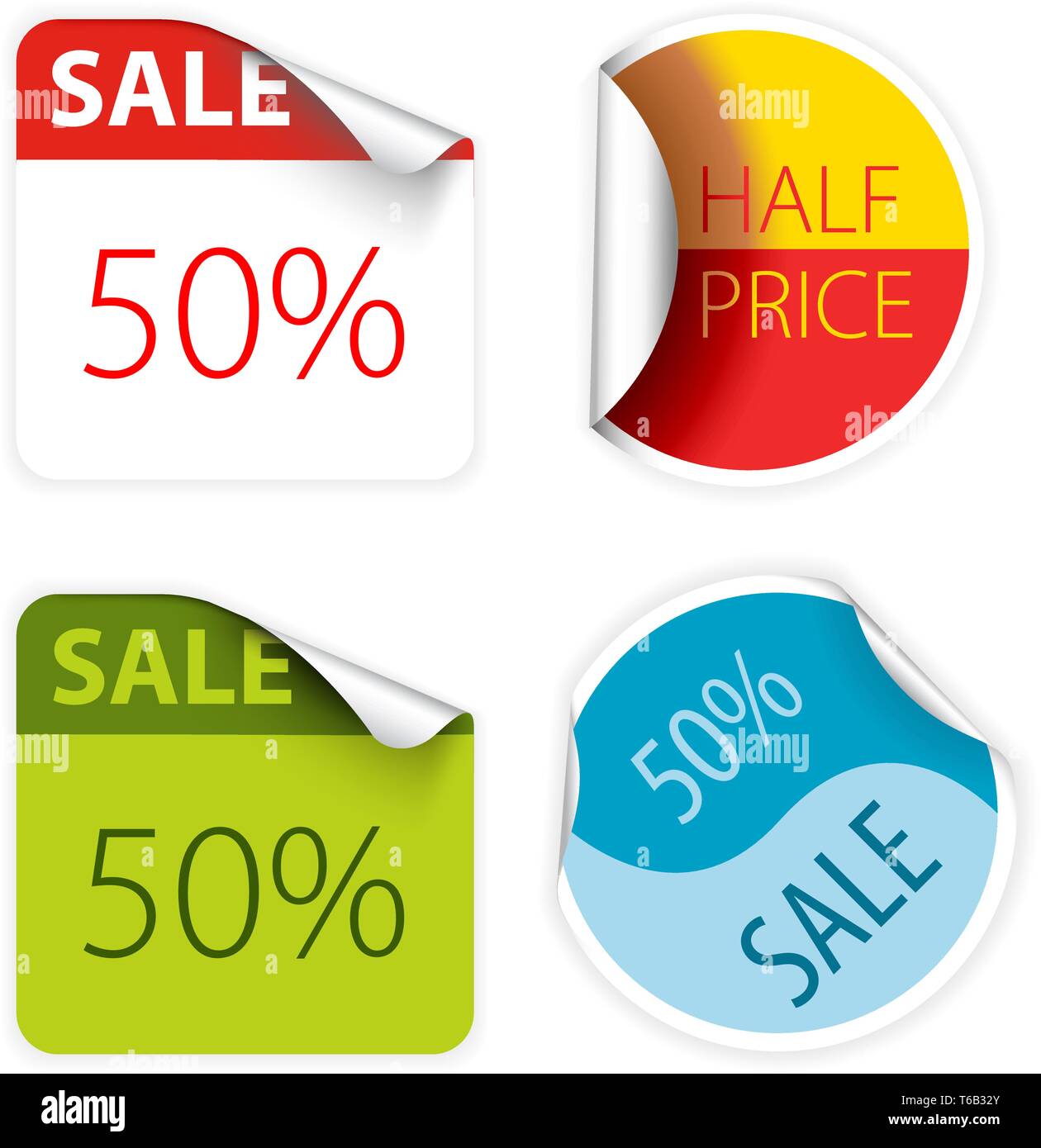 Half price sale stamp Stock Vector Images - Alamy