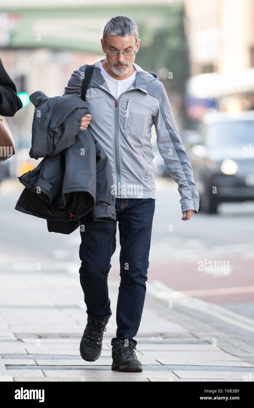Simon Hayes arriving at Worcester Crown Court charged with perverting ...