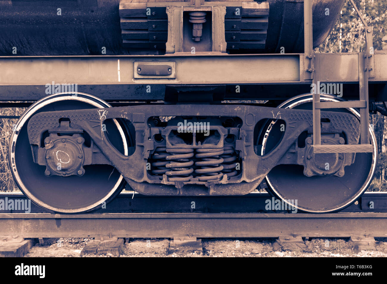 Railroad passenger car wheels hi-res stock photography and images - Alamy