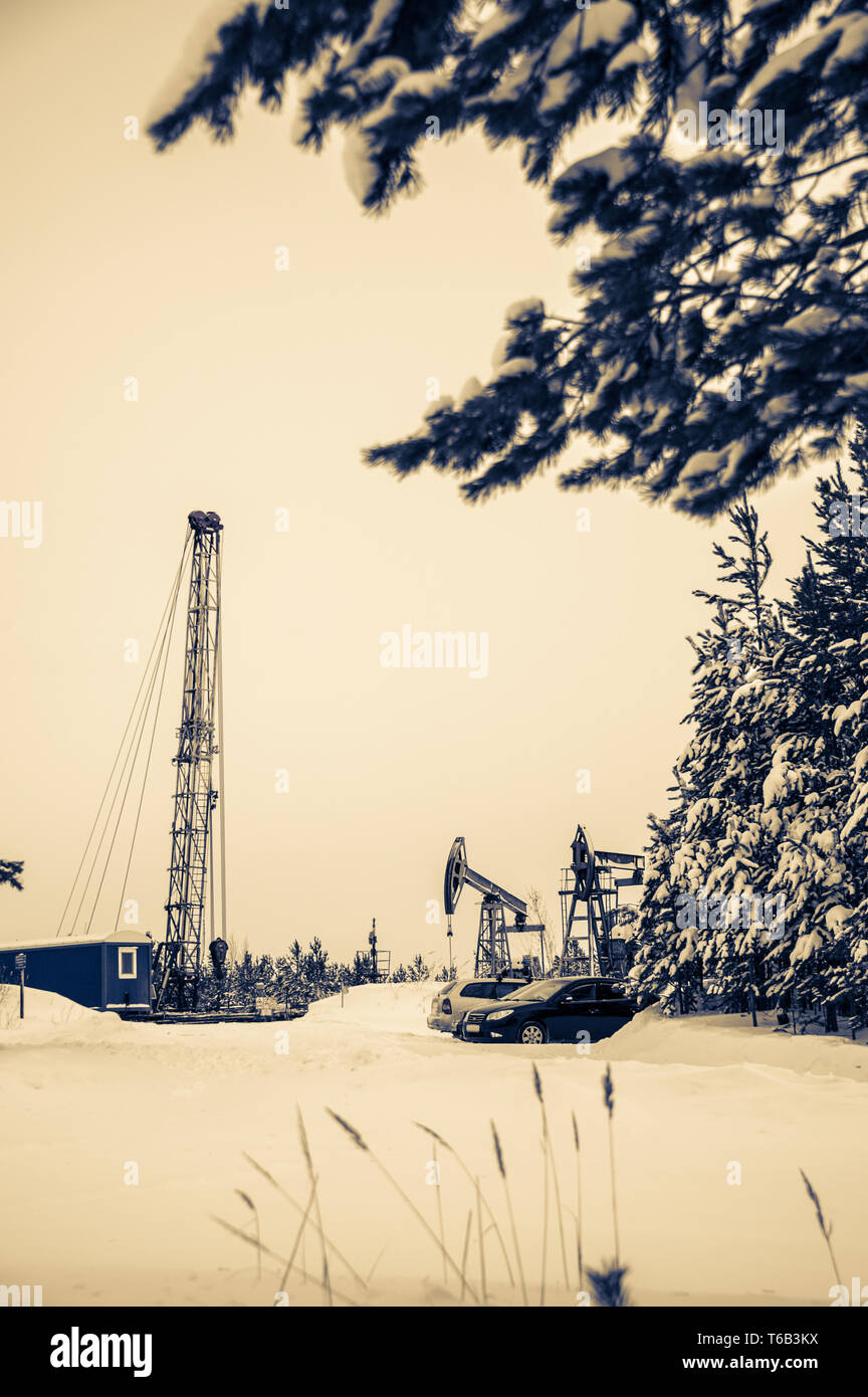 Drilling oil forest hi-res stock photography and images - Alamy