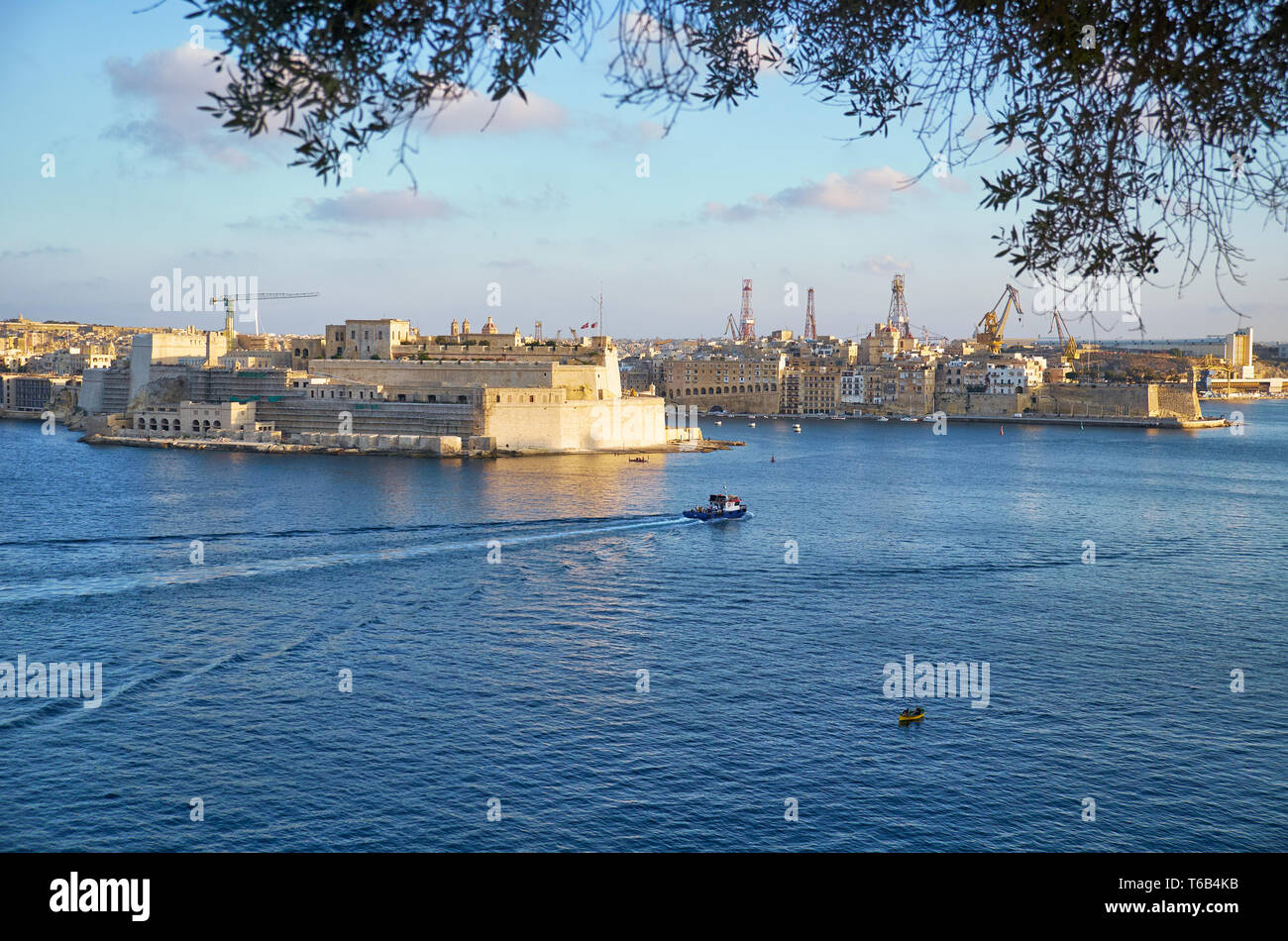 The view of the Grand Harbour (Port of Valletta). Malta Stock Photo - Alamy