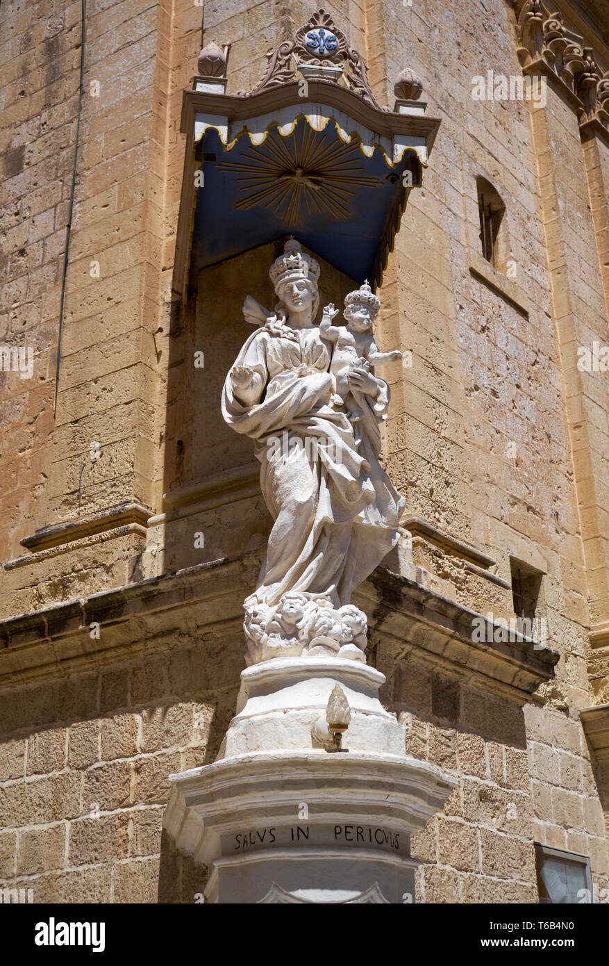 The niche of Virgin Mary with Jesus child near Carmelite Priory in ...