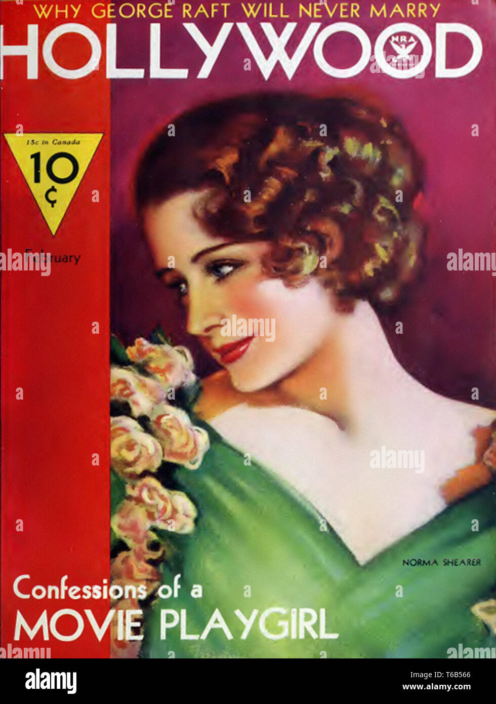 Vintage movie magazine cover - Hollywood - Norma Shearer 1933 Stock ...