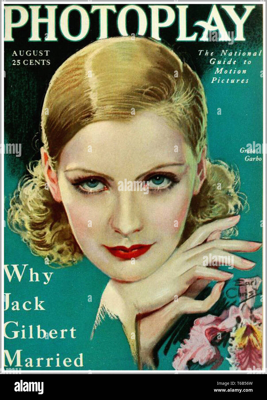 Vintage movie magazine cover - Photoplay 1929 greta garbo Stock Photo - Alamy