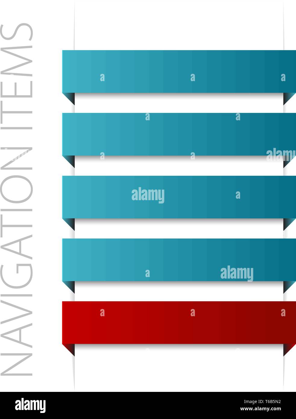 modern blue navigation items on white background (vector Stock Vector ...