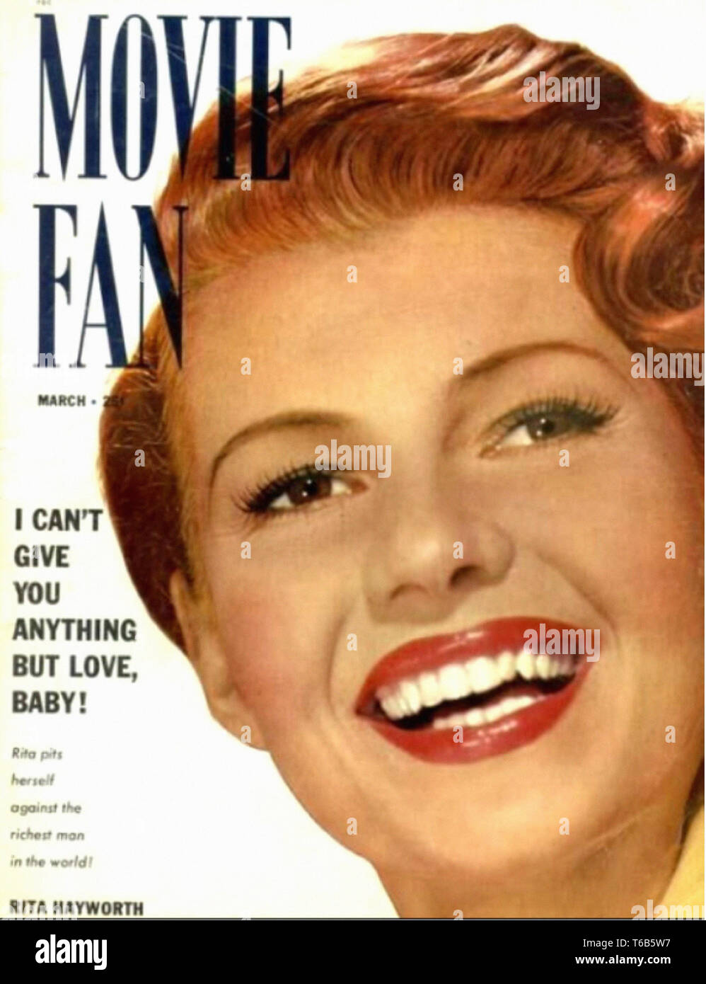 Vintage movie magazine cover - Movie Fan - Rita Hayworth 1953 Stock ...