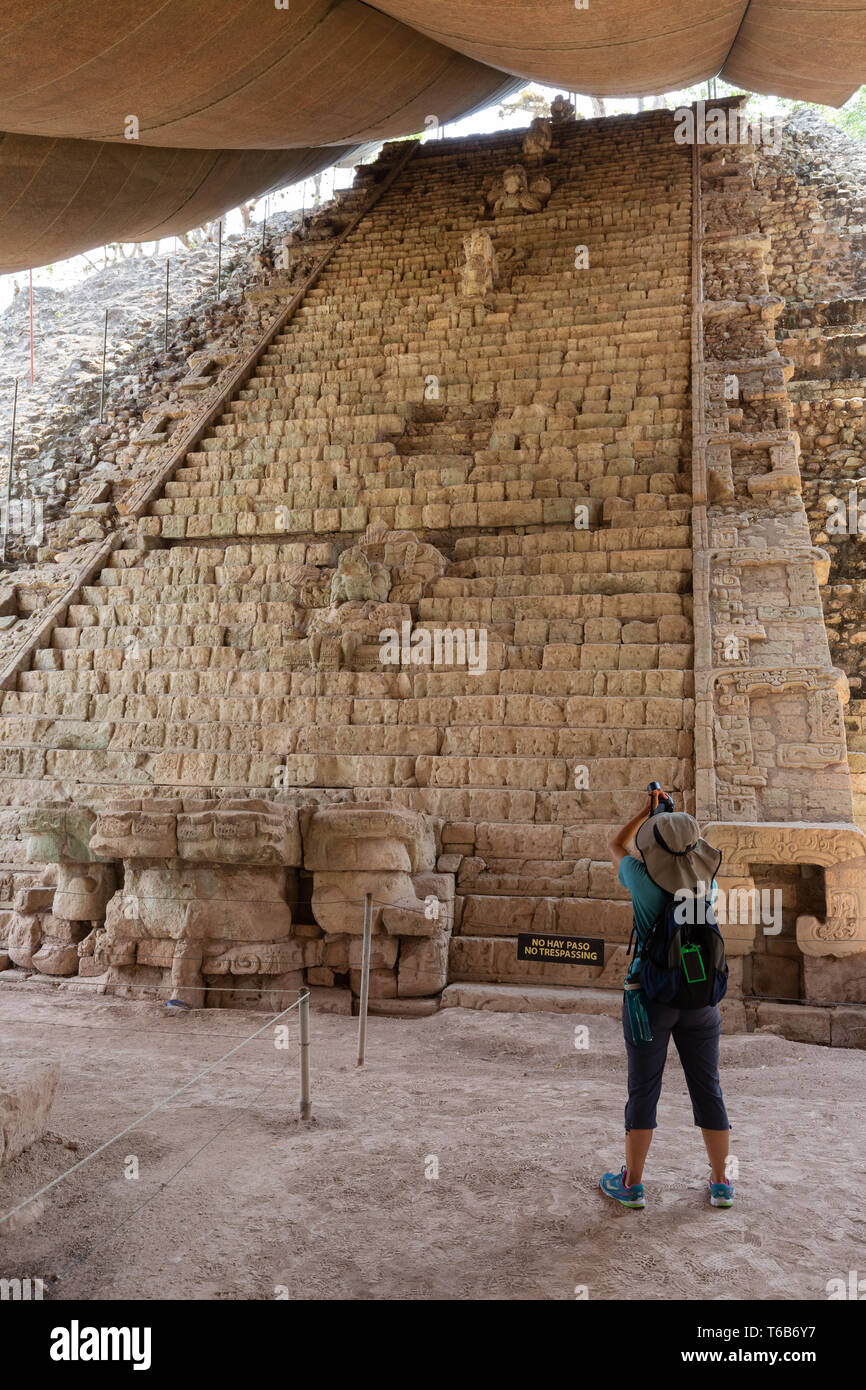 Copan Honduras Central America - tourist taking photo of the ...