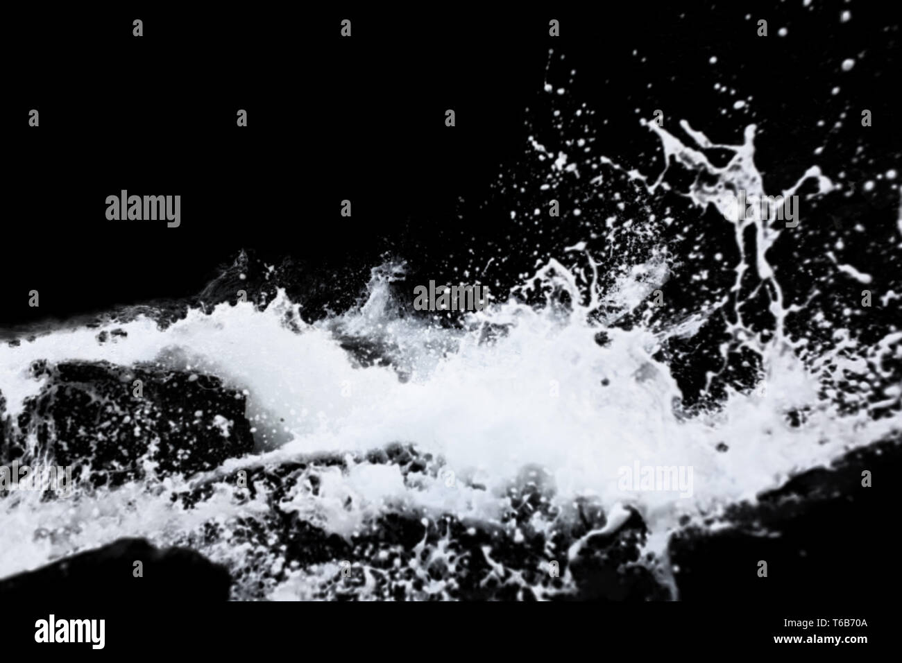 Water Splash Effect Black Background