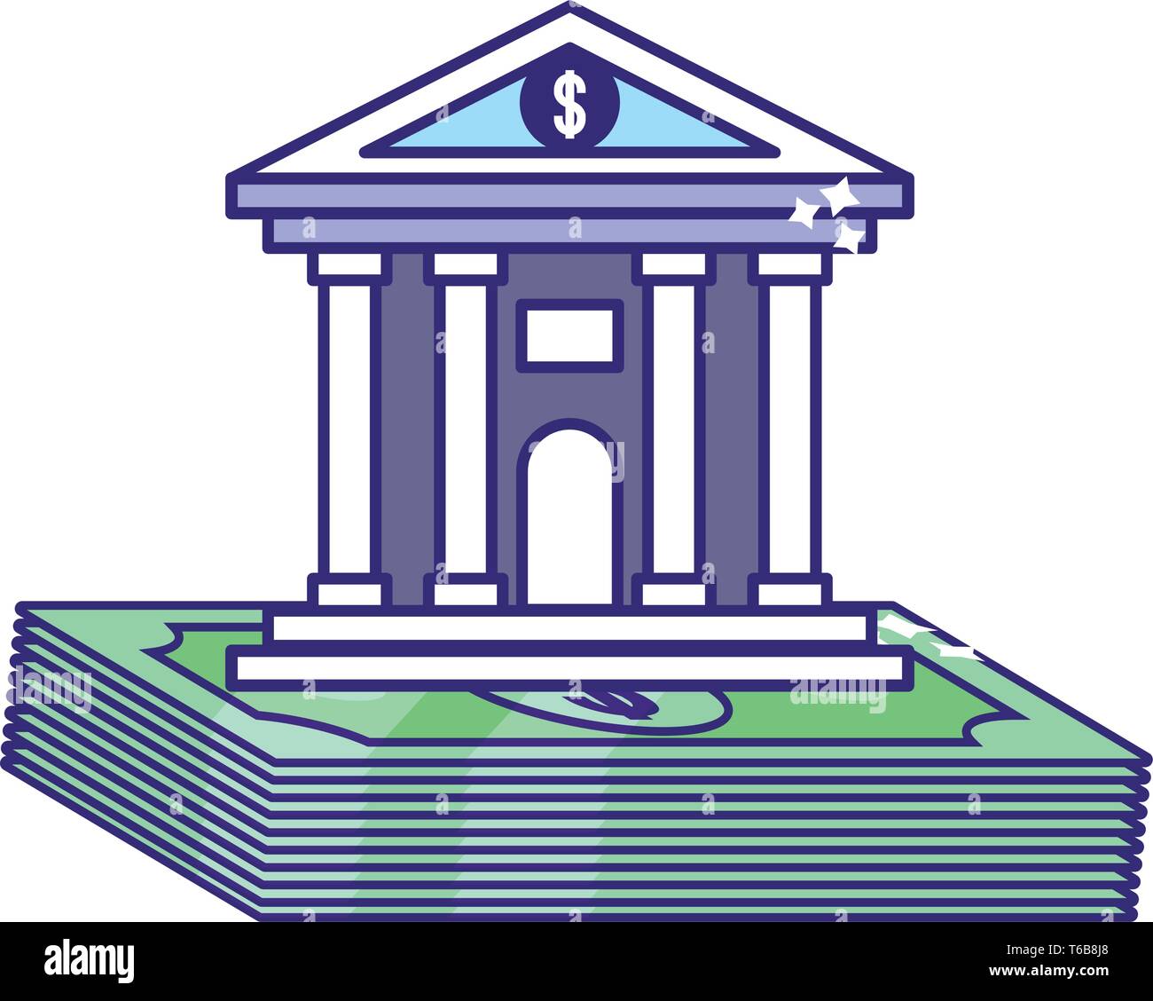 saving money finance business bank elements cartoon vector illustration ...