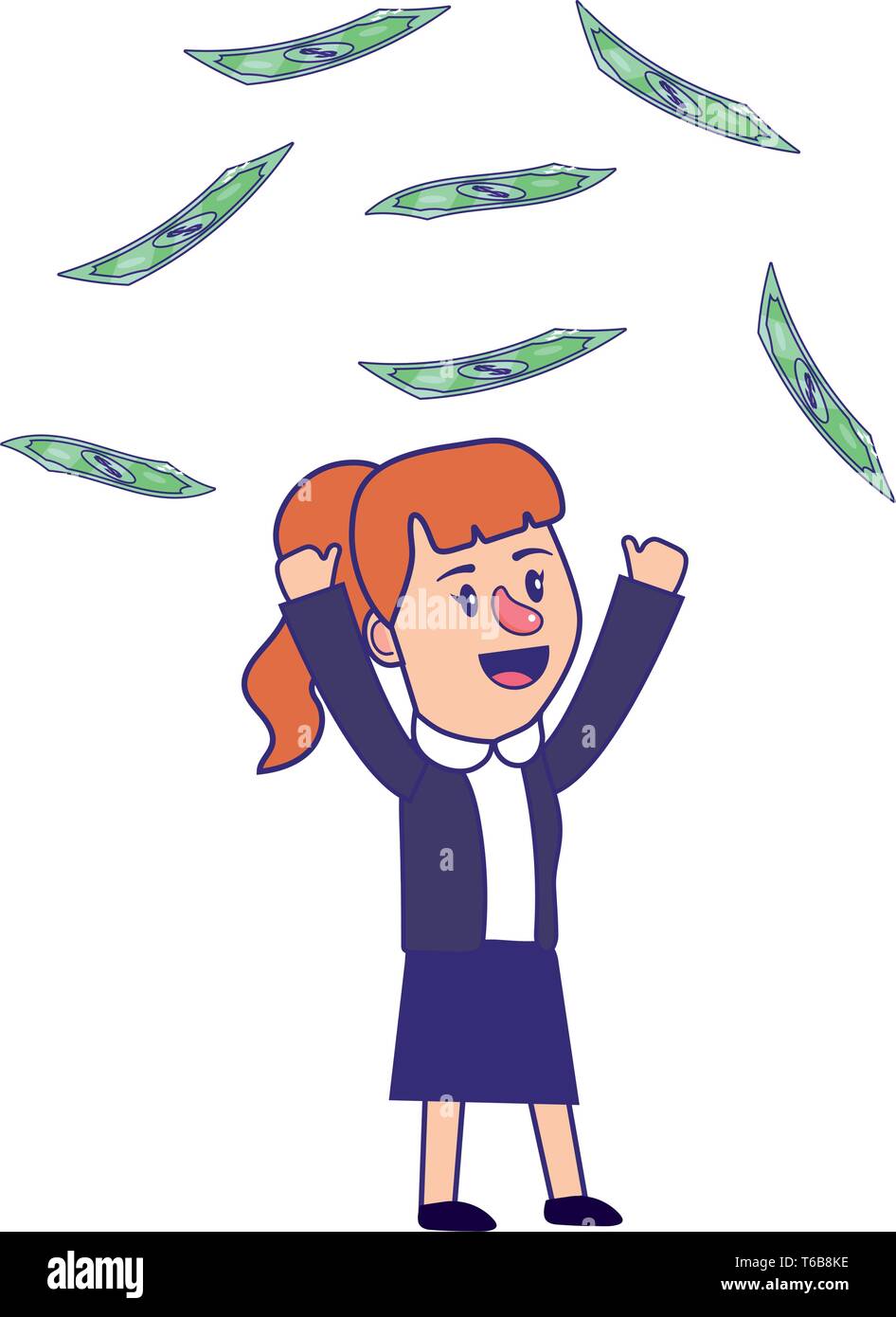 Raining cash Stock Vector Images - Alamy