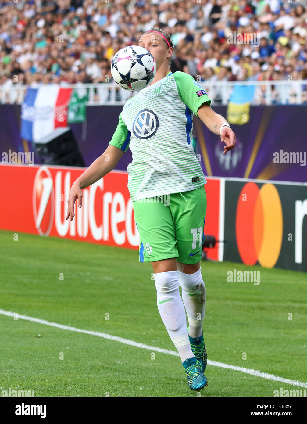 KYIV, UKRAINE - MAY 24, 2018: Alexandra Popp of VFL Wolfsburg in action ...